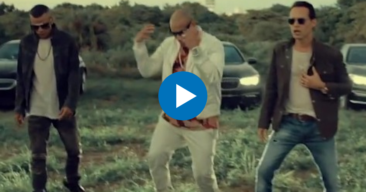 Imágenes de la grabación del nuevo video de Gente de Zona y Marc Anthony