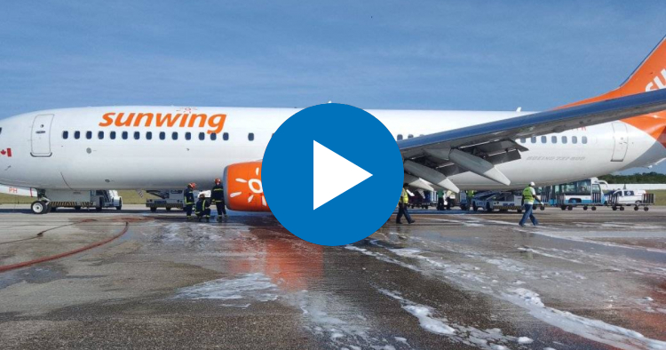 Avión de Sunwing procedente de Villa Clara aterriza de emergencia en Matanzas