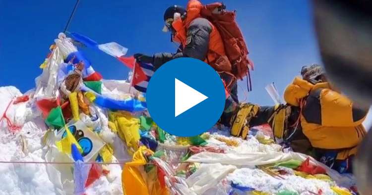 Así fue el momento en que el cubano Yandy Núñez llegó a la cima del monte Everest