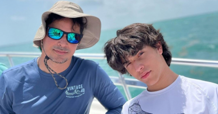 Leoni Torres apoya a su hijo Sebastián en sus comienzos como modelo